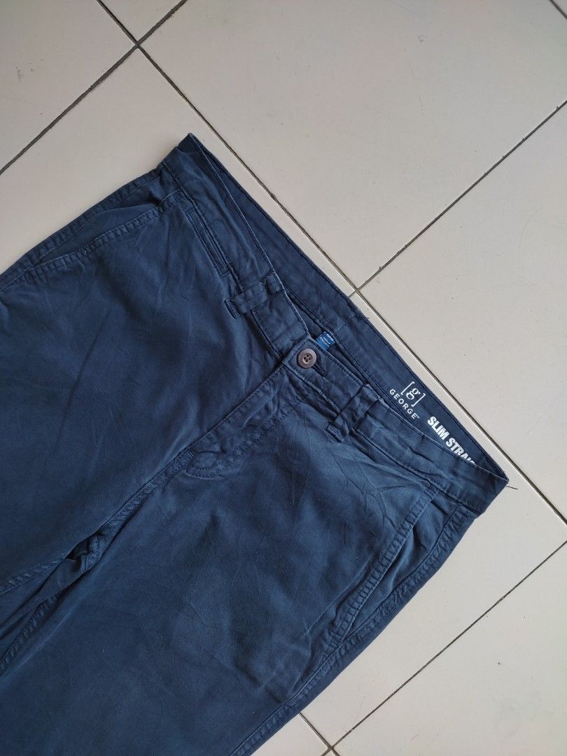 LP/LONGPANTS/CELANA PANJANG CHINOS GEORGE SLIM STRAIGHT, Fesyen Pria, Pakaian , Bawahan di Carousell