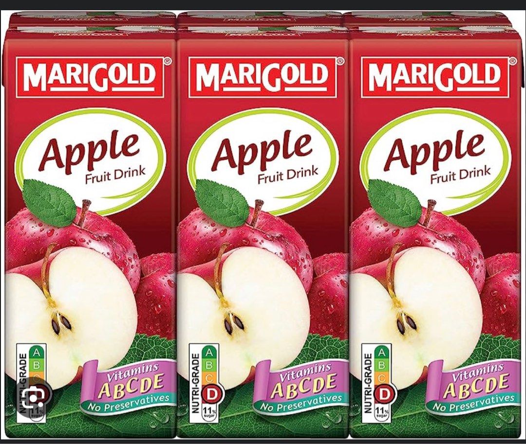 Marigold Apple Fruit Drink, Food & Drinks, Beverages on Carousell