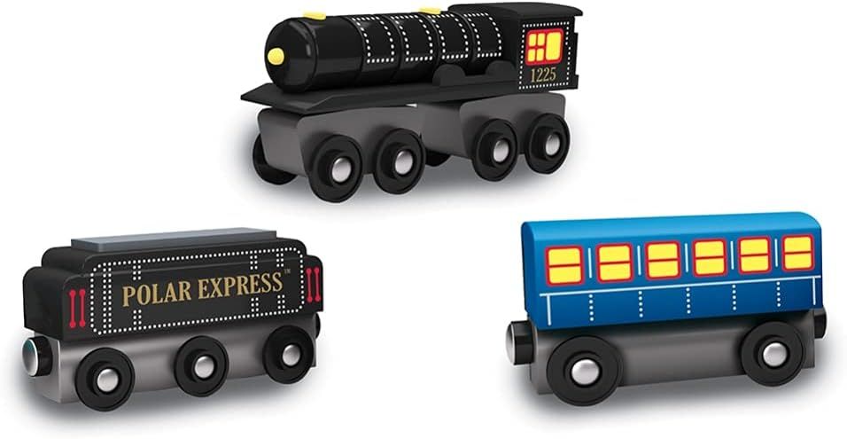 MasterPieces The Polar Express Real Wood Toy Train Set, Assorted ...