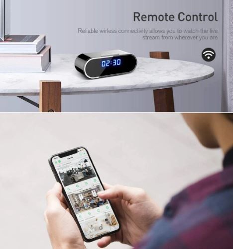 Mini HD Spy Camera Clock Wireless IP Security Camera Hidden CCTV Video ...