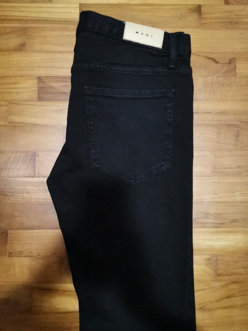 MNML black denim jeans, Men's Fashion, Bottoms, Jeans on Carousell