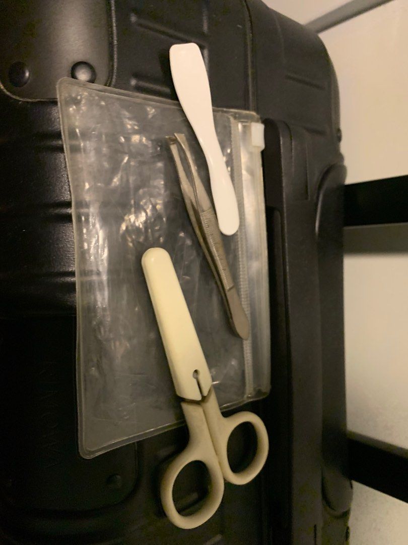 Muji scissors and tweezers with FREE Aesop cloth bag/pouch and spatula ...