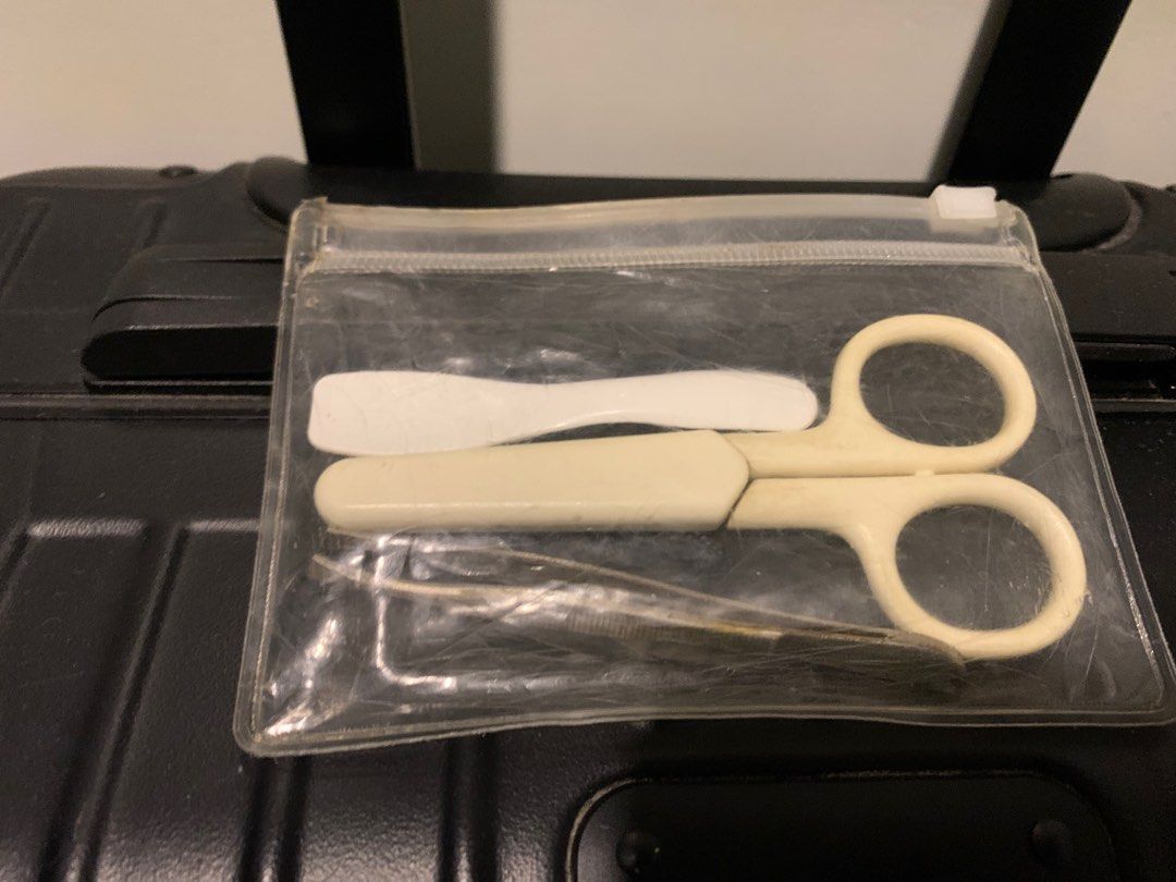 Muji scissors and tweezers with FREE Aesop cloth bag/pouch and spatula ...