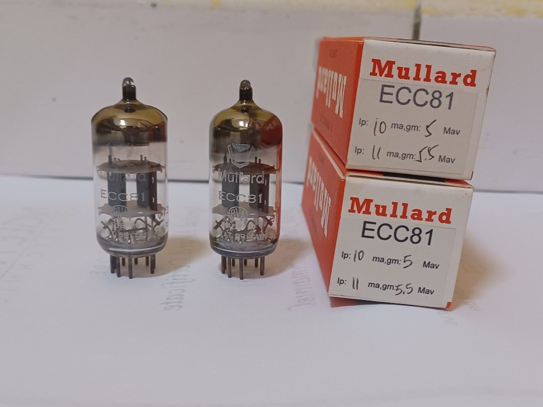 Mullard ECC81/12AT7 NOS vacuum tube matched pair, Audio, Other Audio ...