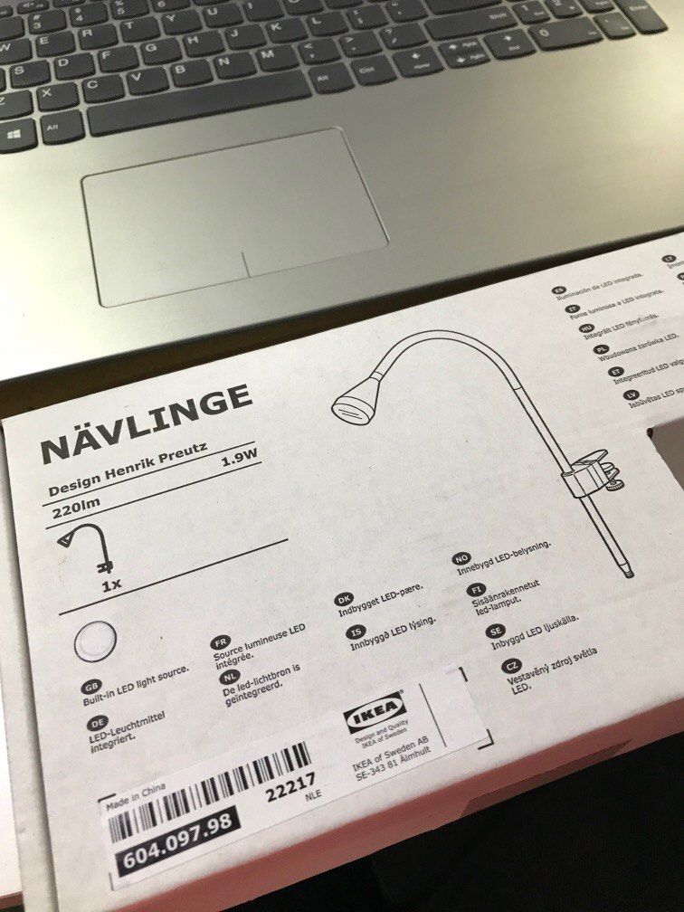 Navlinge clamp led work light white color original ikea, Furniture ...
