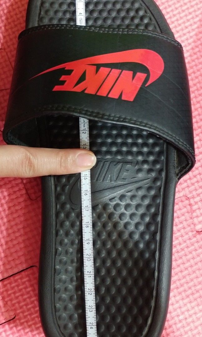 Nike Mens Benassi Jdi Slide Sandal Blackchallenge Red Mens Fashion Footwear Slippers 