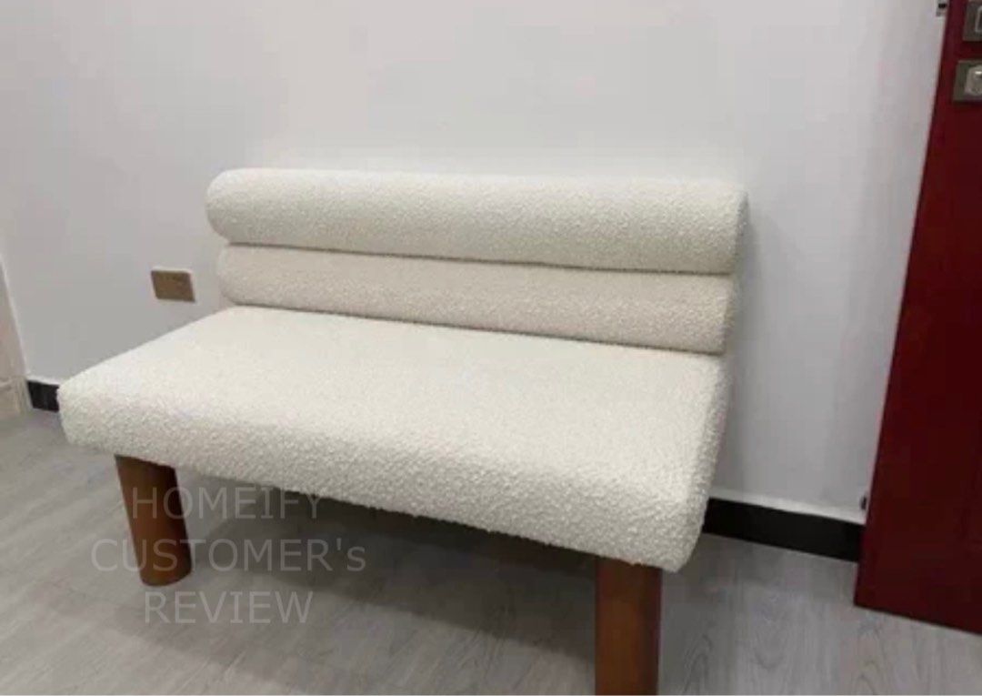 NIU Modern Boucle Bench, Furniture & Home Living, Furniture, Chairs on ...