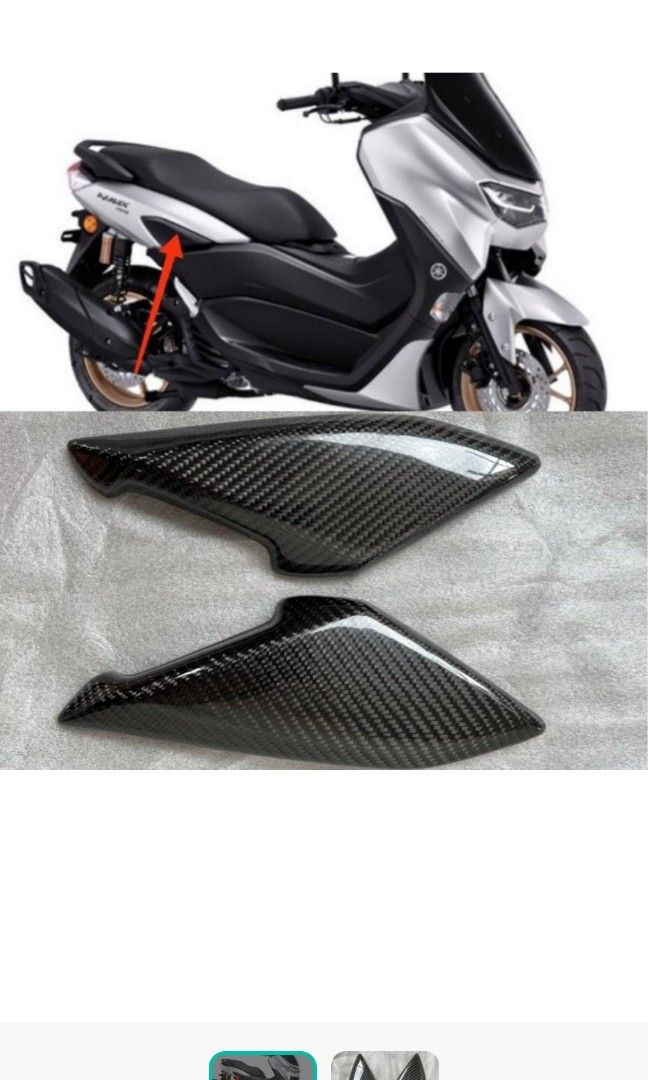 Nmax v2 carbon kevlar side panel rear, Motorcycles, Motorcycle ...