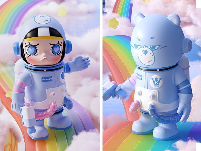 NO TRADES POP MART POP MART MEGA SPACE MOLLY 400% + 100% Grumpy Bear ...