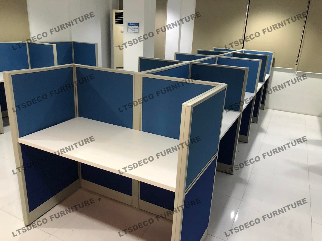 OFFICE PARTITION FULL FABRIC WORKSTATION TABLE FURNITURES on Carousell