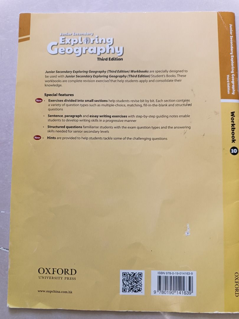 Oxford Junior Secondary Exploring Geography taming the sand workbook 10, 興趣及遊戲, 書本 & 文具, 教科書 ...