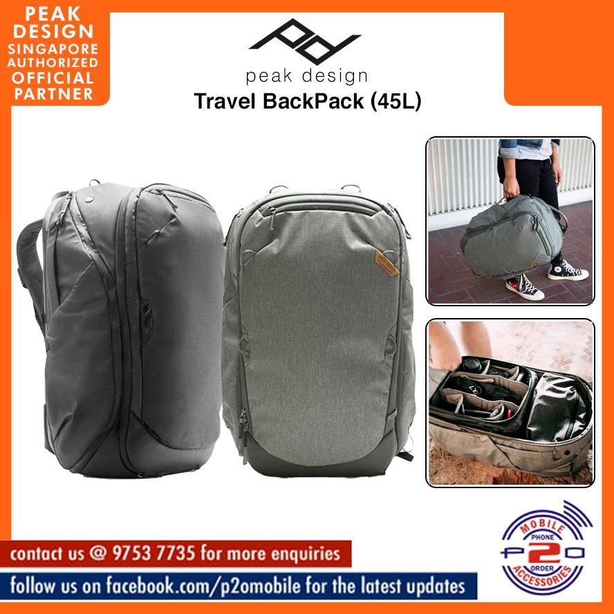 Peak Design Travel BackPack 45L, SKU # BTR-45-BK-1, Men's Fashion, Bags, Backpacks on Carousell