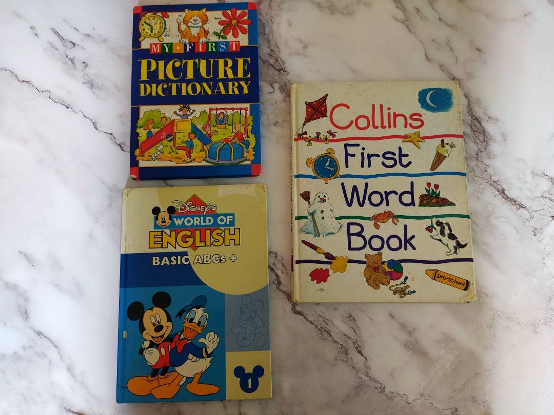 Picture Dictionary, Basic A,B,C and Collins First Word Book, Hobbies ...