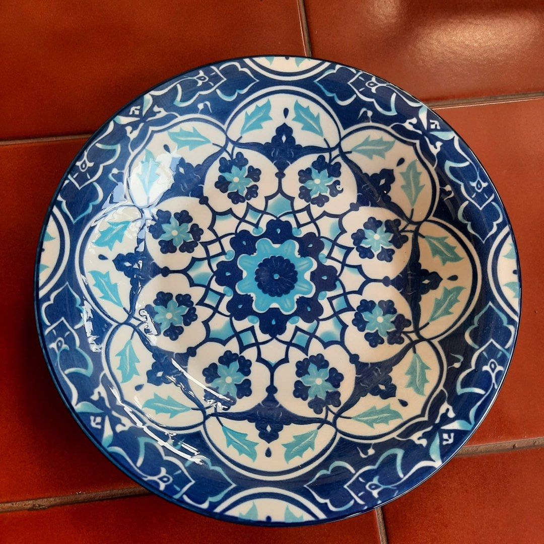 Piring Keramik Motif Maroko/ Piring Makan Keramik/ Piring Hiasan ...