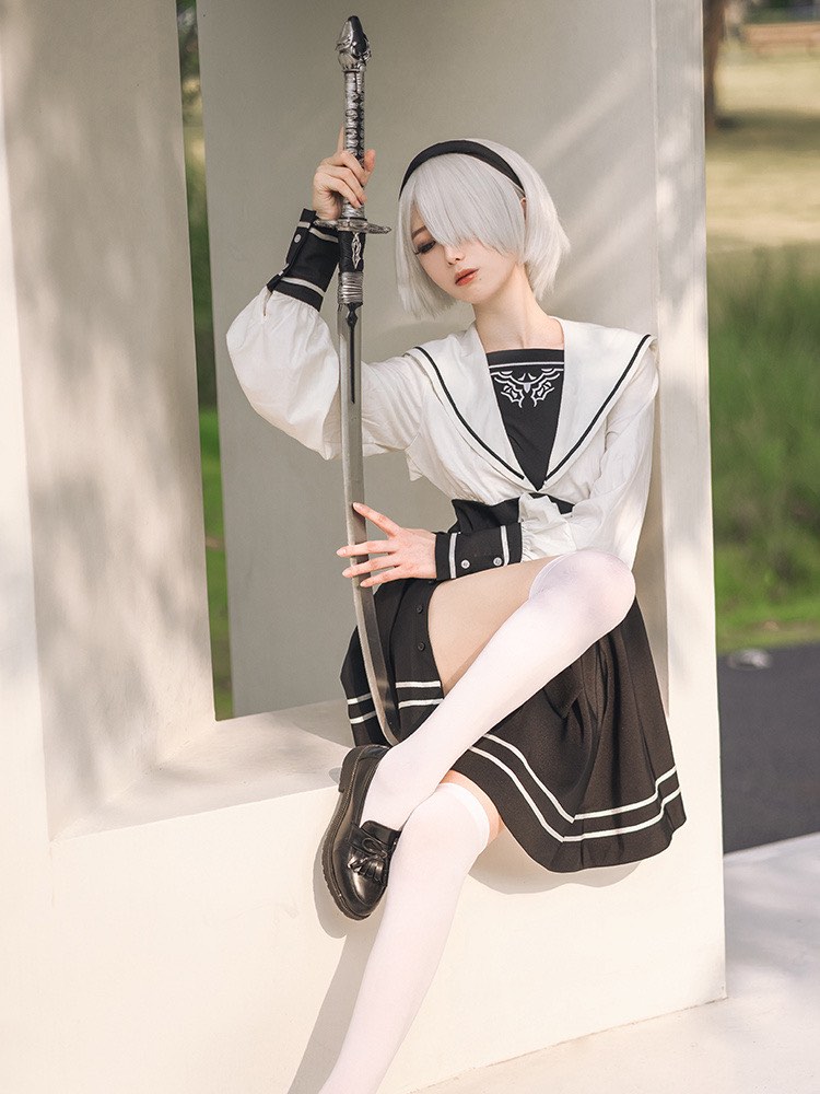 [PO] 2B Sailor Suit NieR Automata YoRHa No. 2 Type B Cosplay, Hobbies ...