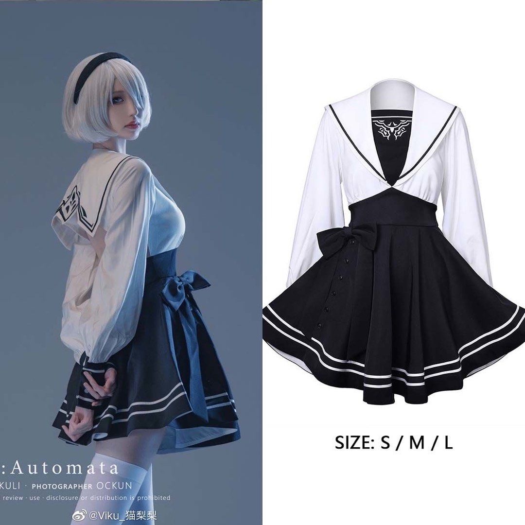 [PO] 2B Sailor Suit NieR Automata YoRHa No. 2 Type B Cosplay, Hobbies ...