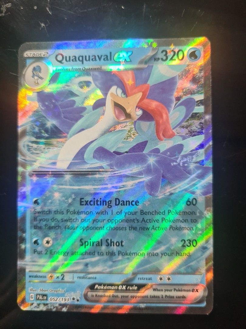 Pokemon Quaquaval ex Paldea Evolved sv02 PAL, Hobbies & Toys, Toys ...