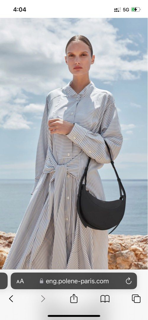 Polene numero dix in textured black, Women's Fashion, Bags & Wallets ...