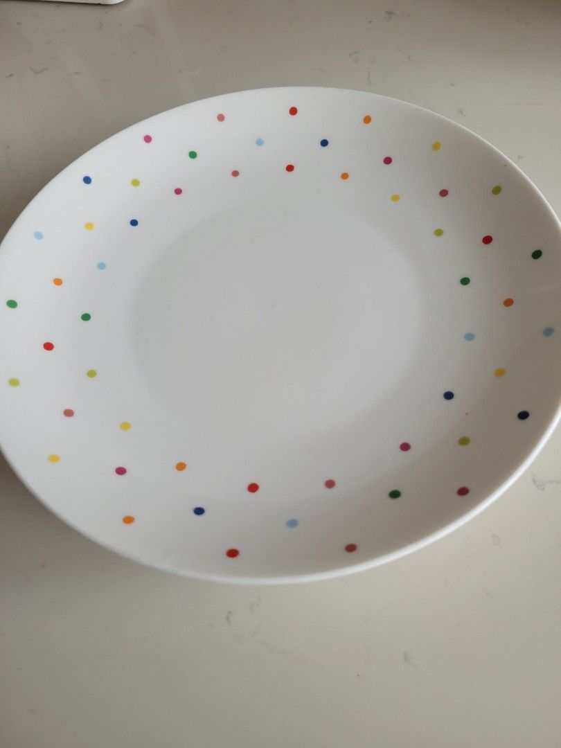 Polka Dot Dinner Plates 20cm, Furniture & Home Living, Kitchenware ...
