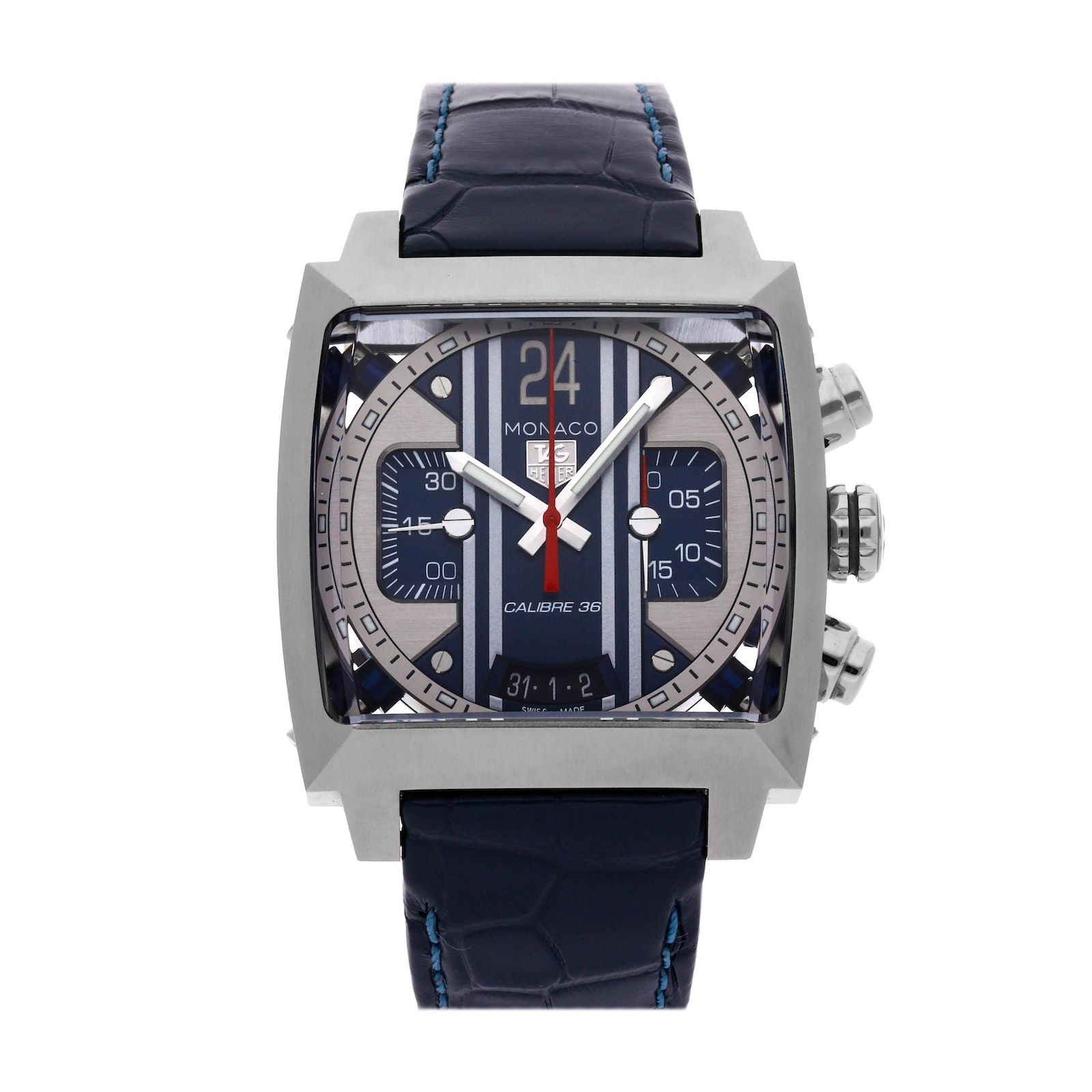 Pre-Owned Tag Heuer Monaco 24 Steve McQueen Chronograph CAL5, Luxury ...