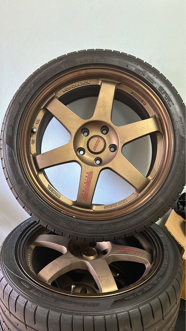 Rays te37 rims/wheels, Car Accessories, Tyres & Rims on Carousell