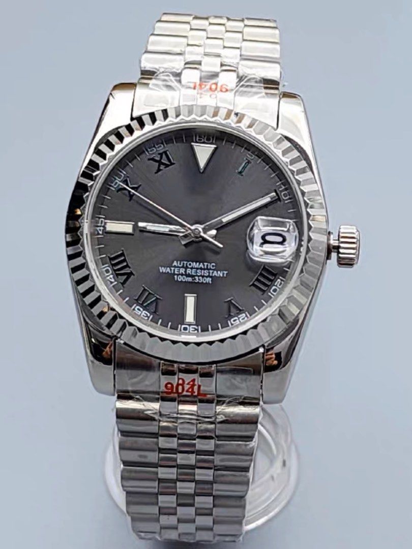 Rhodium datejust 36mm 39mm custom Seiko mod nh35, Men's Fashion ...