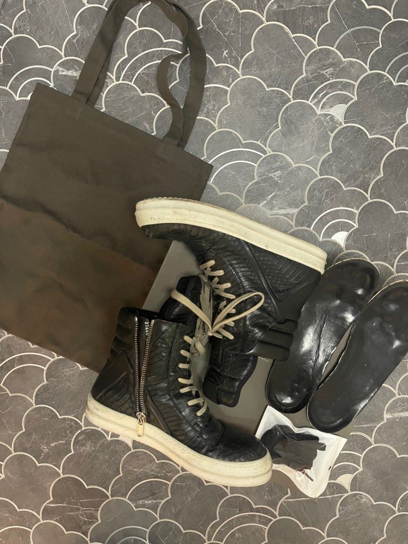 Rick Owens pythons Geobasket, Men's Fashion, Footwear, Sneakers on ...