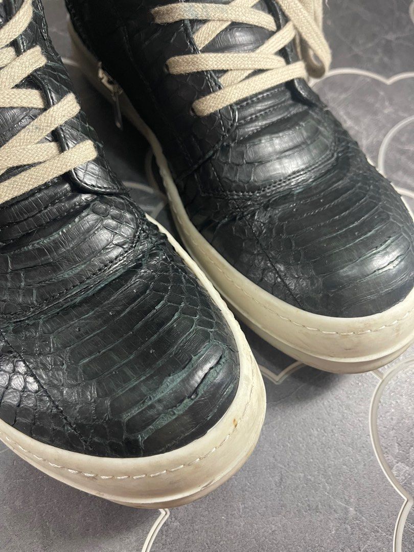 Rick Owens pythons Geobasket, Men's Fashion, Footwear, Sneakers on ...