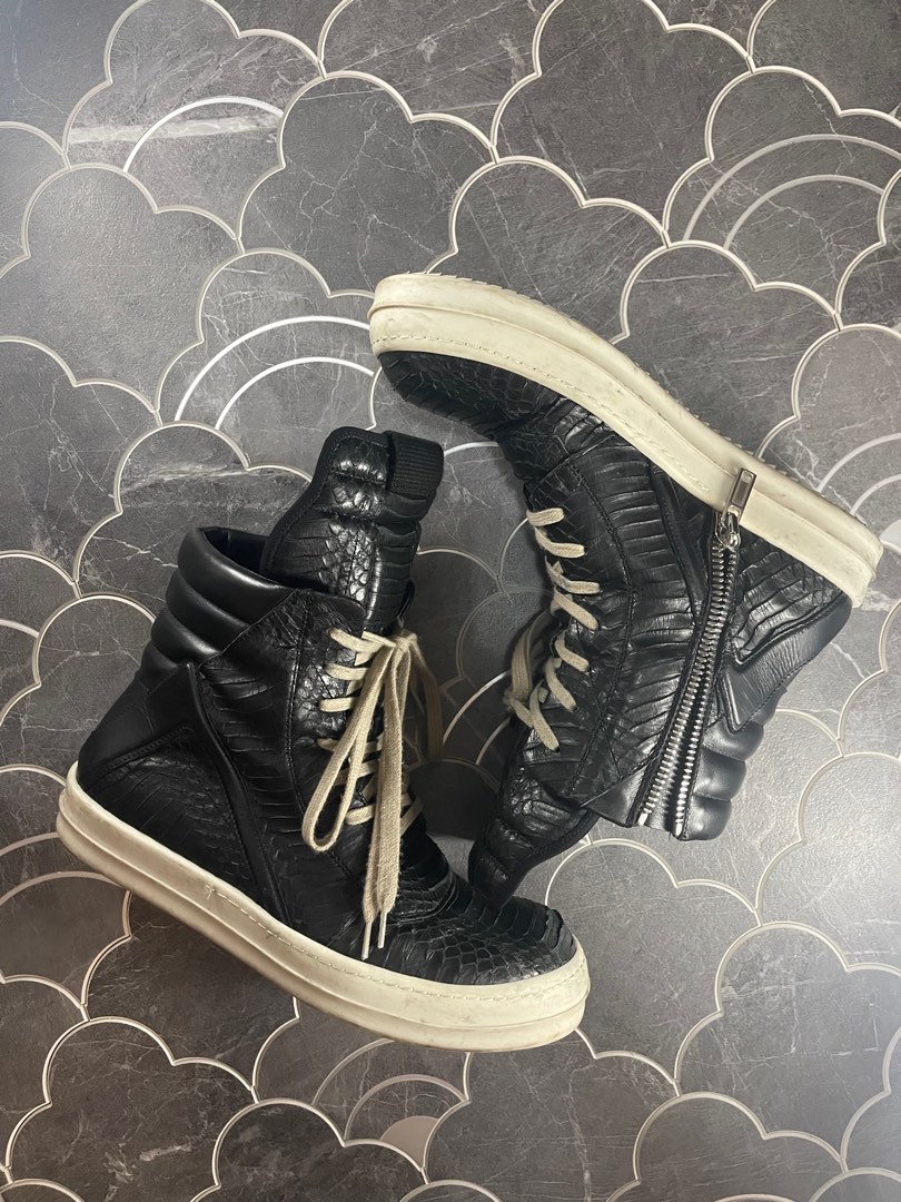 Rick Owens pythons Geobasket, Men's Fashion, Footwear, Sneakers on ...