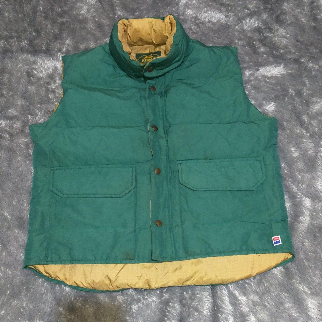 Rompi edwin outdoor vest bulang (bulu angsa), Fesyen Pria, Pakaian ...