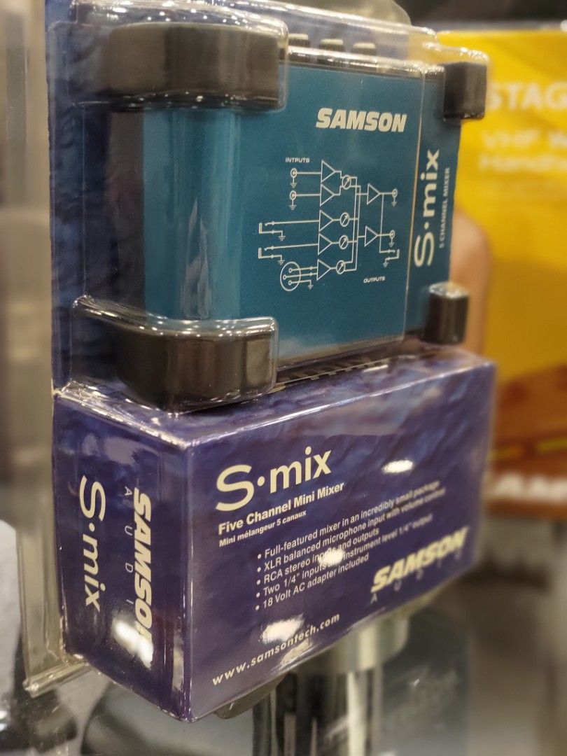 SAMSON S-Mix 5Ch Mini Mixer, Audio, Other Audio Equipment on Carousell