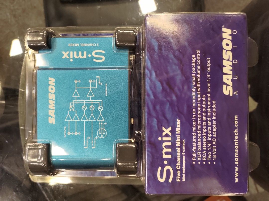 SAMSON S-Mix 5Ch Mini Mixer, Audio, Other Audio Equipment on Carousell