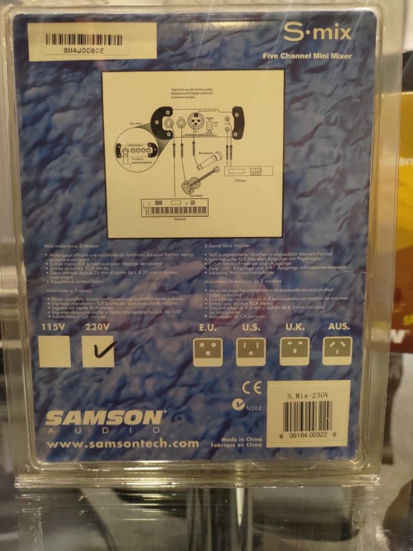 SAMSON S-Mix 5Ch Mini Mixer, Audio, Other Audio Equipment on Carousell