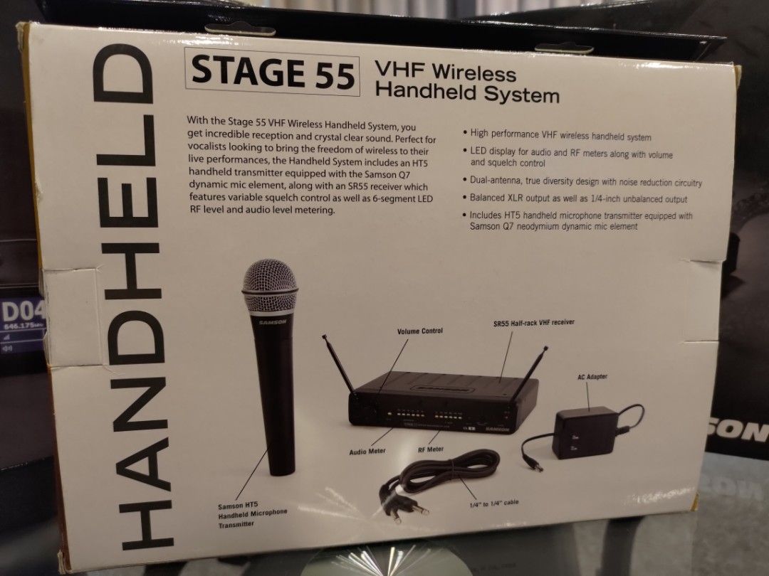 SAMSON STAGE55 VHF Wireless Handheld System, Audio, Microphones on ...