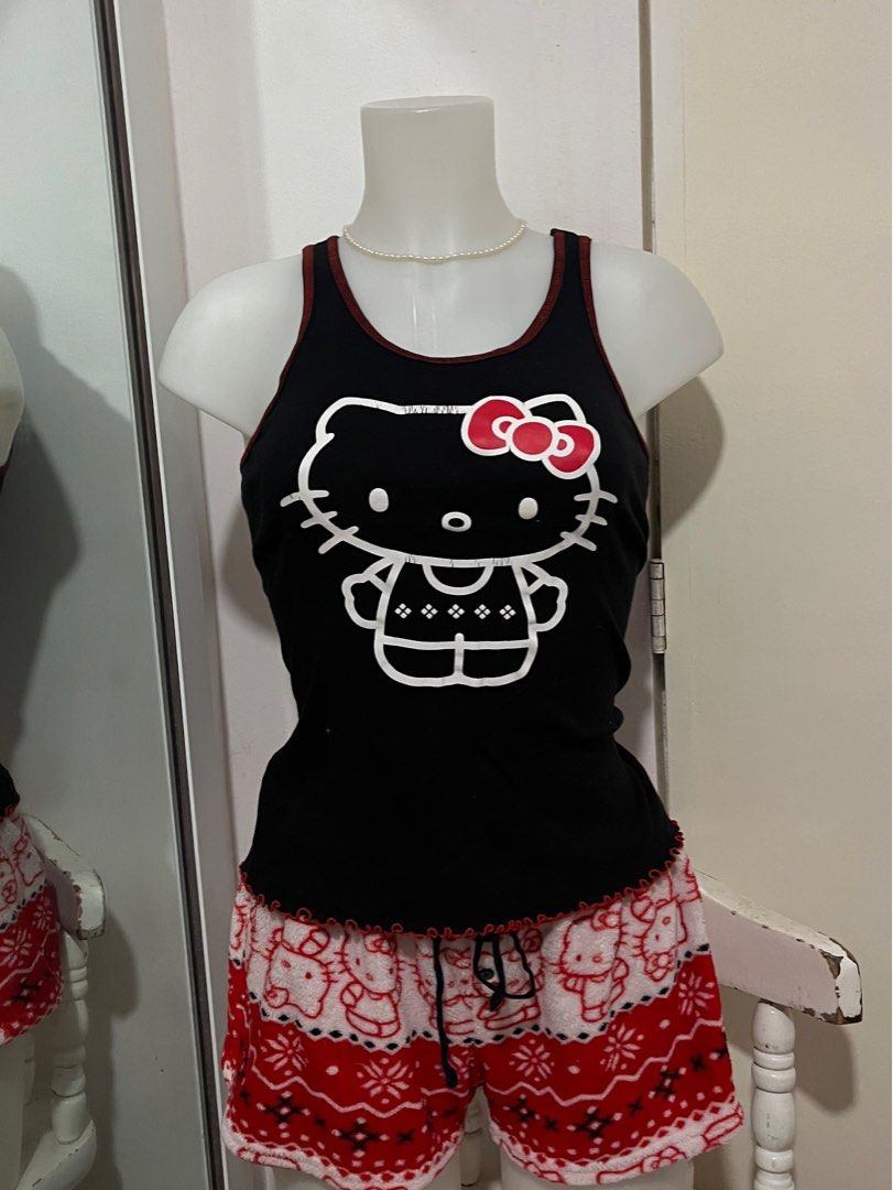 sanrio hello kitty sleepwear/ lounge set terno on Carousell