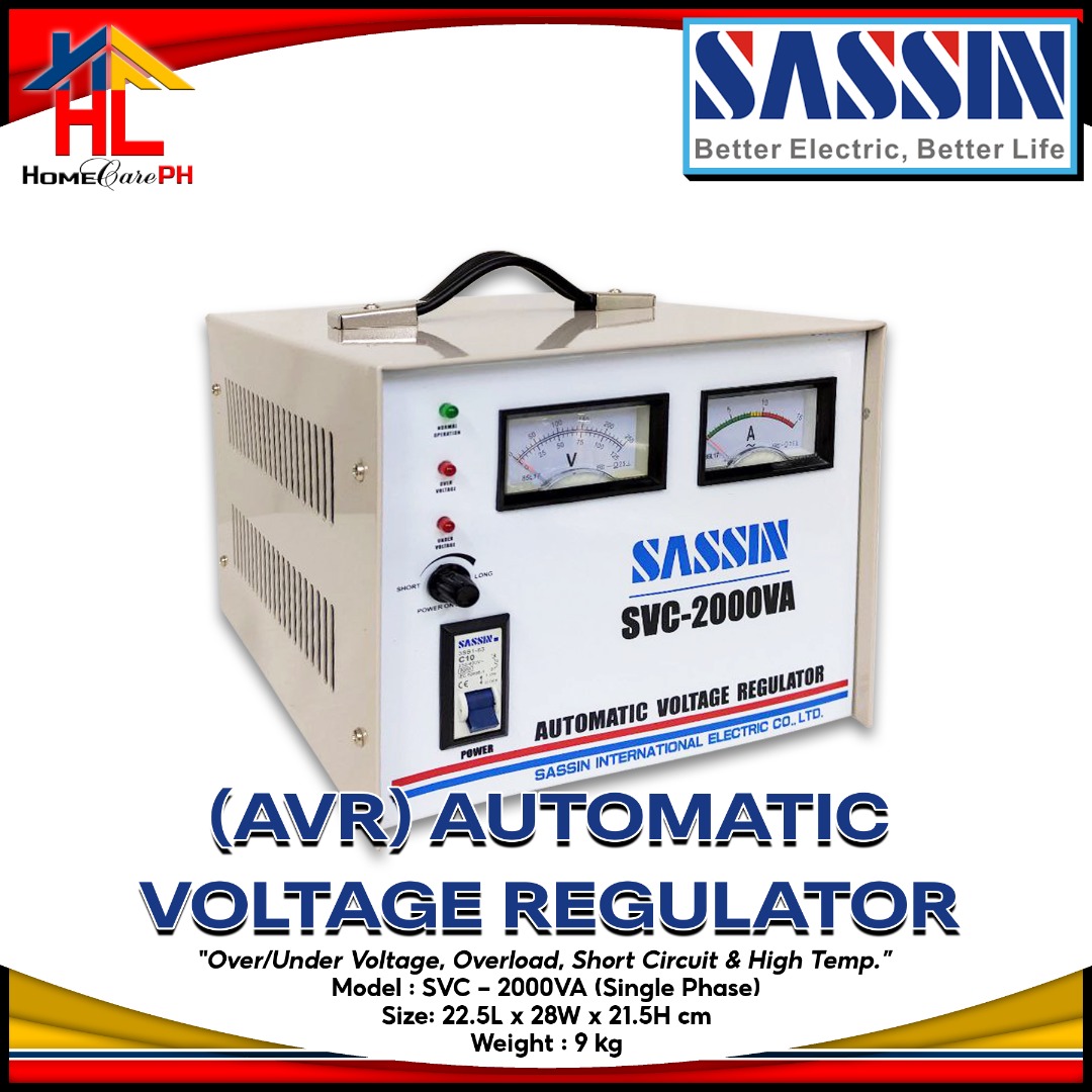 Sassin Automatic Voltage Regulator (SVC-2000VA), TV & Home Appliances ...