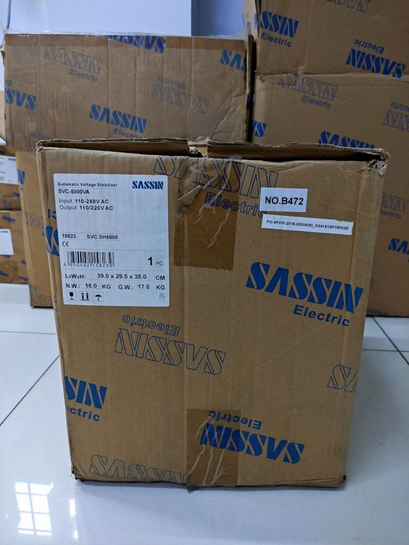 Sassin Automatic Voltage Regulator (SVC-5000VA), TV & Home Appliances ...