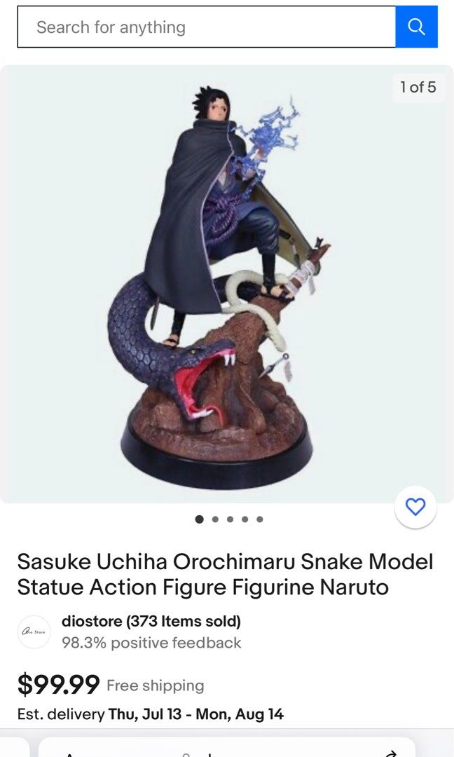 Sasuke uchiha orochimaru snake model, Hobbies & Toys, Toys & Games on ...