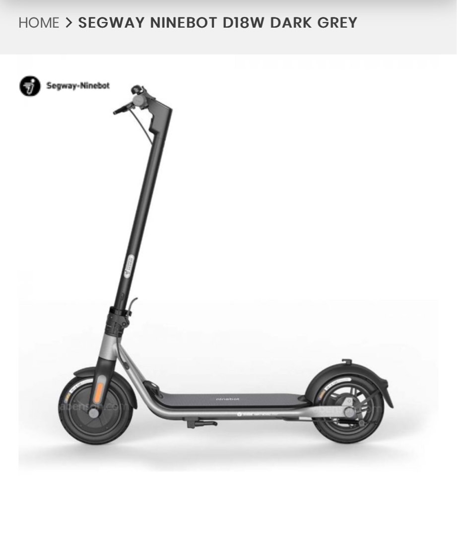 Segway Ninebot D18W Dark Grey, Sports Equipment, Sports & Games, Skates ...