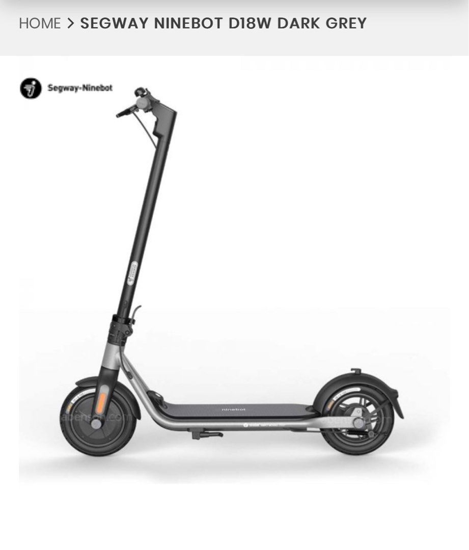 Segway Ninebot D18W Dark Grey, Sports Equipment, Sports & Games, Skates ...