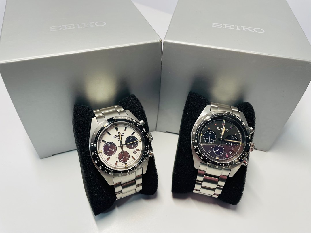 Seiko Chronograph Panda & Black Panda, Luxury, Watches on Carousell
