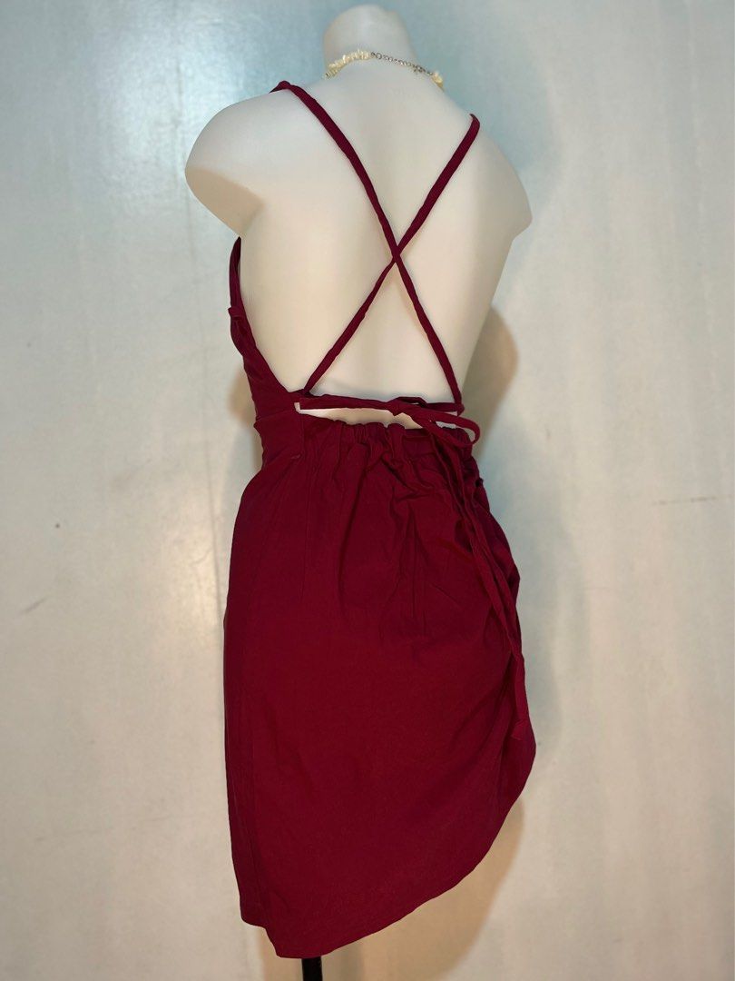 Sexy Red Backless Dress on Carousell