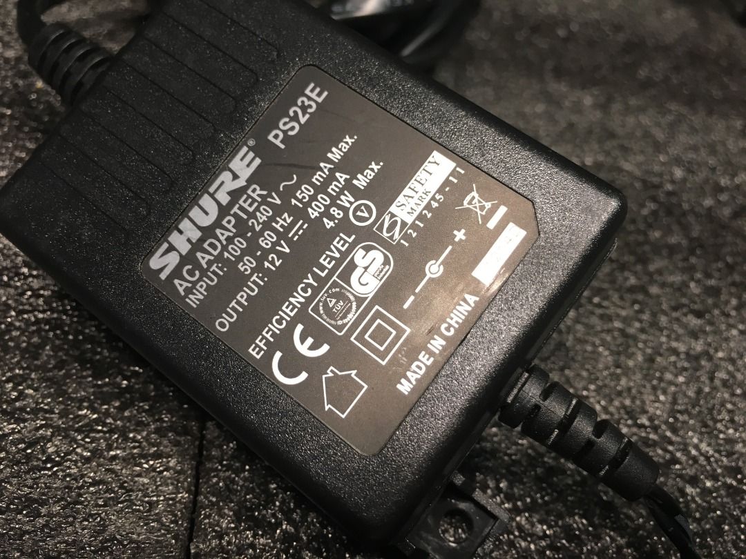Shure PS23E 12v 400mA AC Adapter (Original), Audio, Other Audio ...