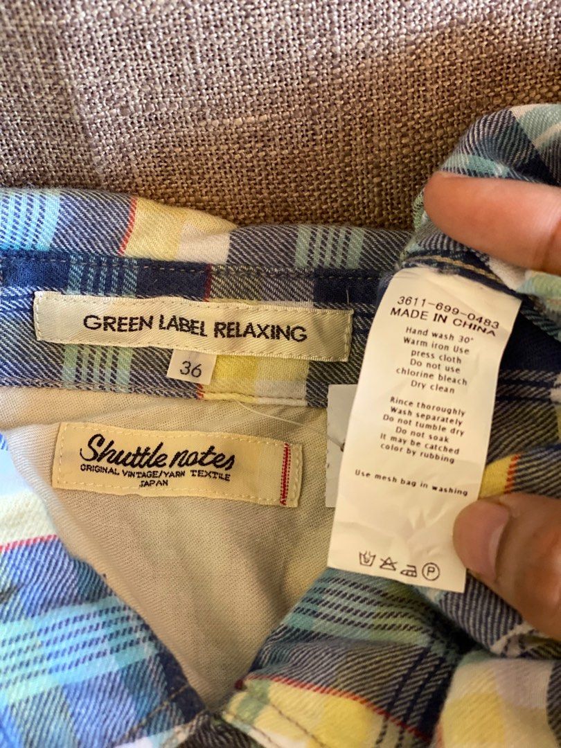 Shuttle Notes Flannel Blouse, Women's Fashion, Tops, Blouses on Carousell