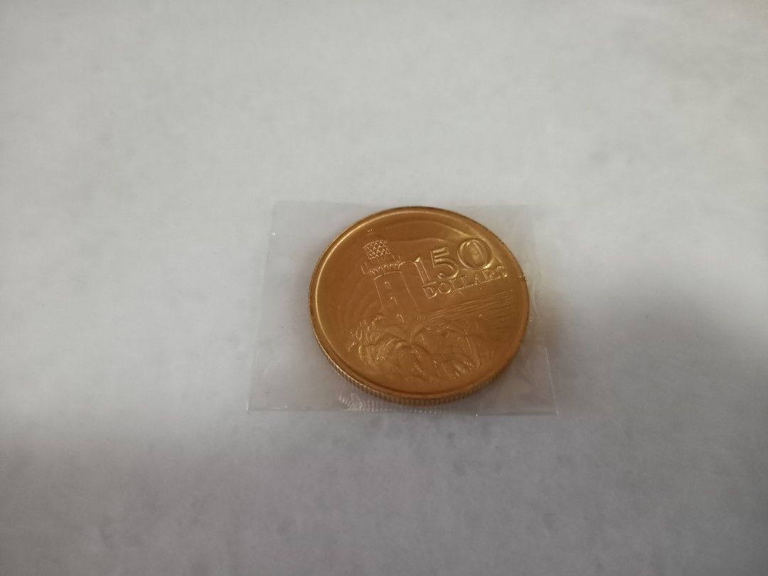 Singapore Lighthouse 150th Anniversary Commerative Old Gold Coin ...