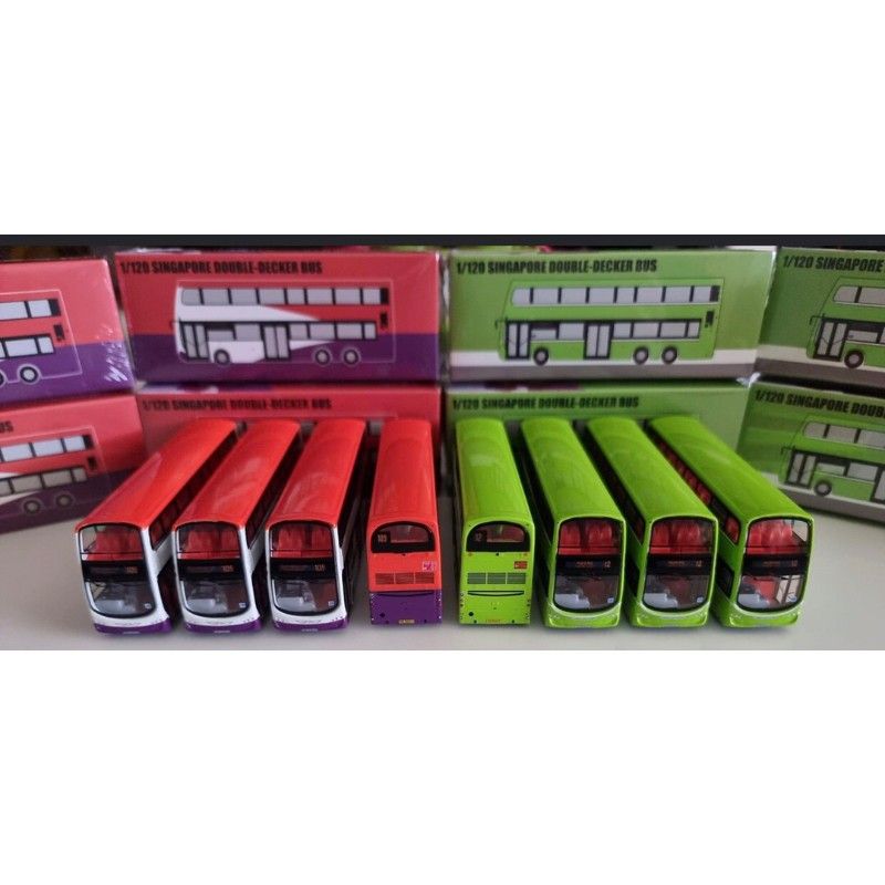 Diecast Model Singapore SBS transit double decker bus scale 1:120 ...