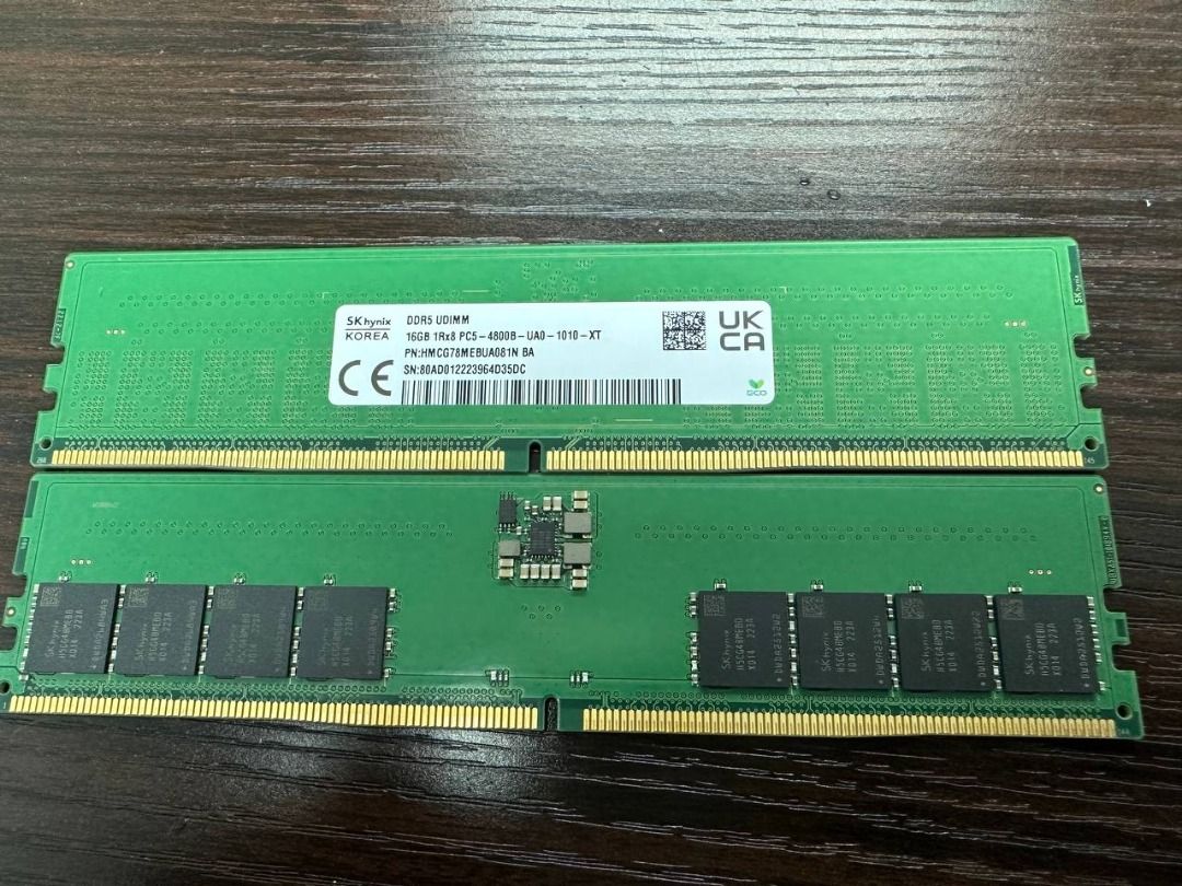 SK hynix DDR5-4800 16GB x2, 電腦＆科技, 電腦周邊及配件, 電腦周邊產品 - Carousell