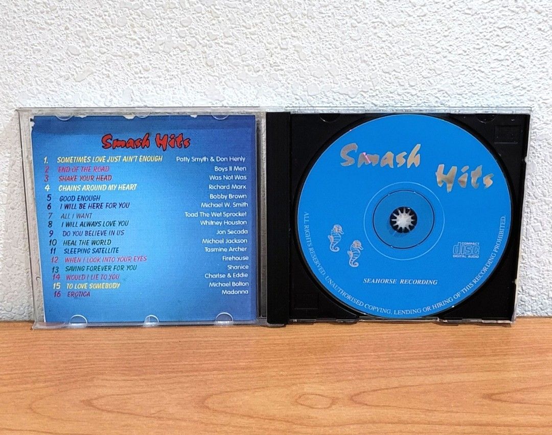 SMASH HITS CD ORIGINAL RECORDING BY SEAHORSE RECORDING, Hobbies & Toys ...