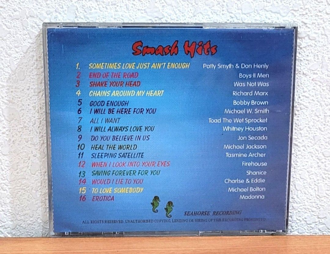 SMASH HITS CD ORIGINAL RECORDING BY SEAHORSE RECORDING, Hobbies & Toys ...