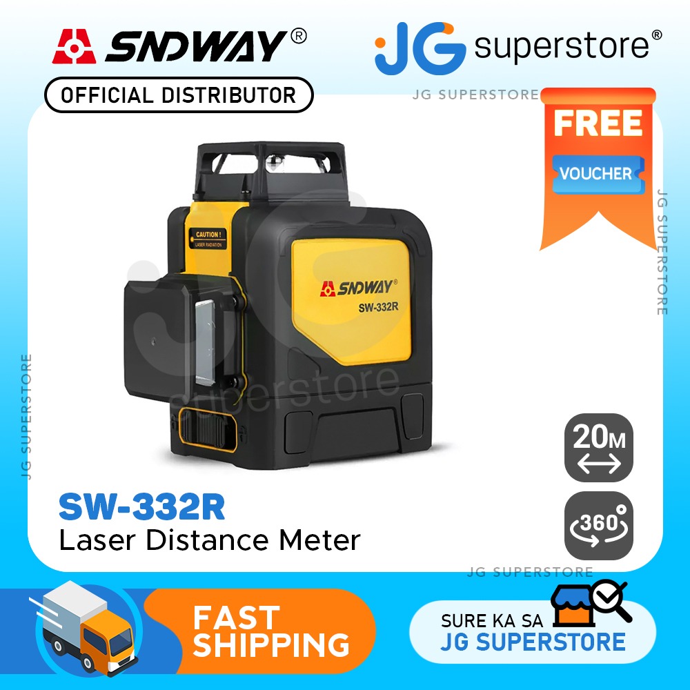 Sndway SW-332R 20M Green Beam Laser Level Meter 360 Degree Horizontal ...